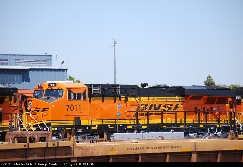 BNSF 7011 with her Crew Cab Door Ajar basks in the Afternoon Sun!!!
